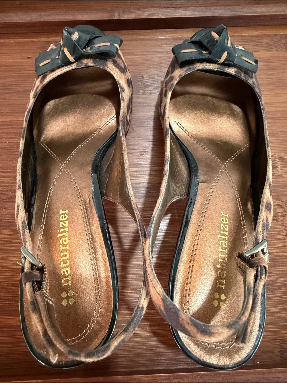 Naturalizer | Shoes | Naturalizer Barker Leopard Print Slingback Peep ...